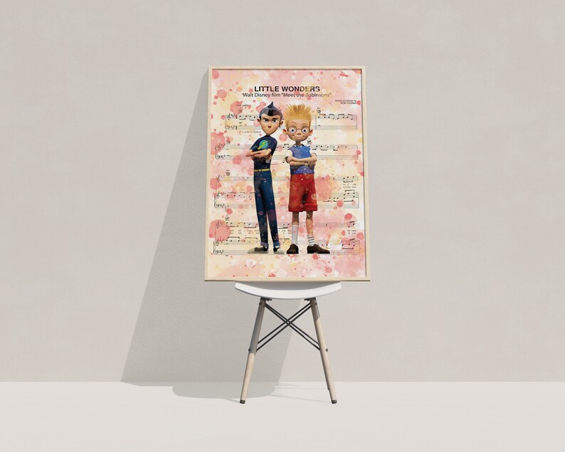 Lewis and Wilbur From Meet the Robinsons Music Sheet Art Print, Canvas ...