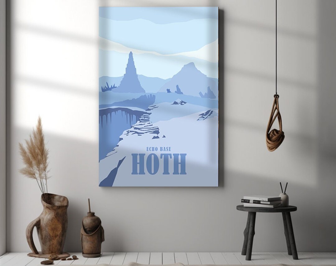 Star Wars Planet, Hoth Planet, Star Wars Poster, Minimalistic Design ...