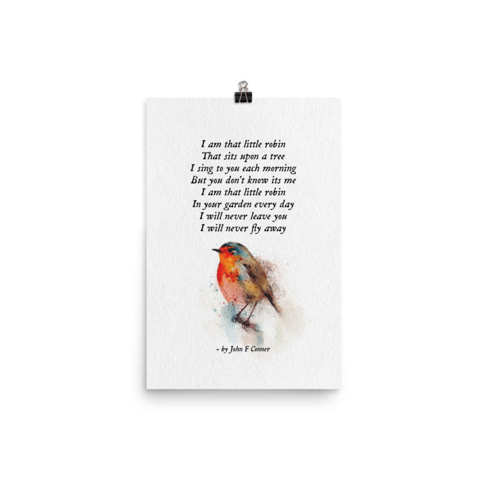 Robin Memorial Poem I Sympathy Gift I Bereavement Poem I Bereavement ...