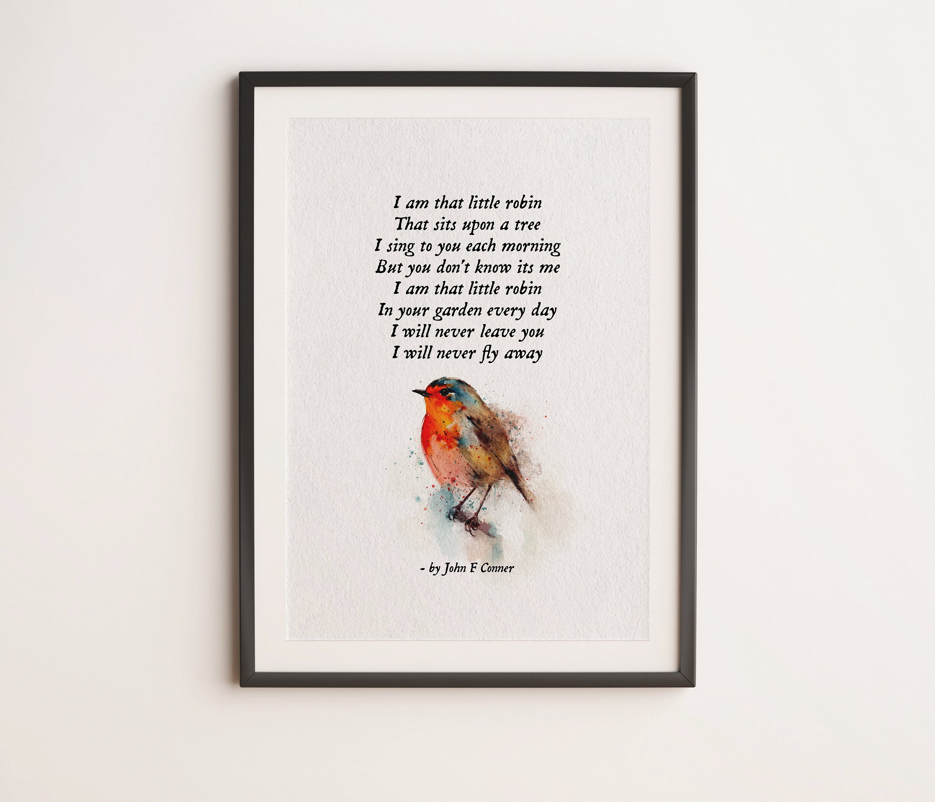 Robin Memorial Poem I Sympathy Gift I Bereavement Poem I Bereavement ...