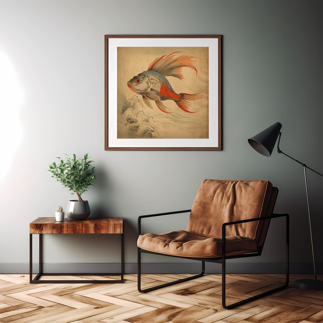 Vintage Japanese Fish Print Japanese Art Japanese Decor - Etsy