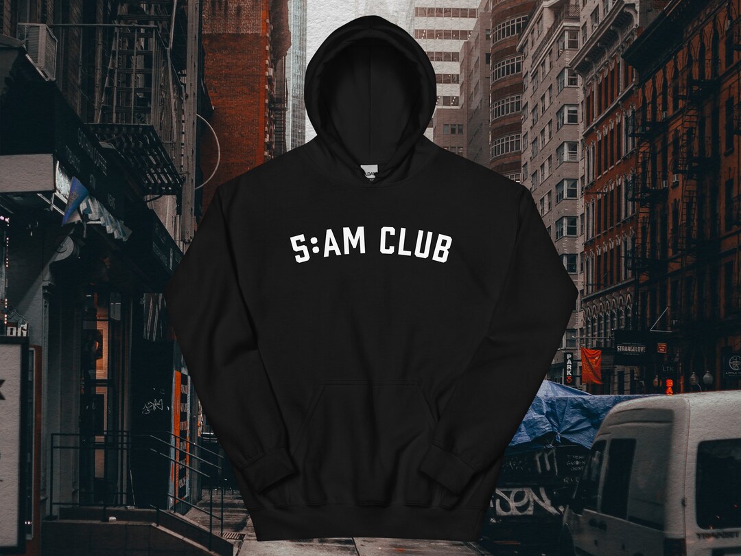 5am Club Unisex Hoodie, Morning Workout Hoodie, Weightlifting ...