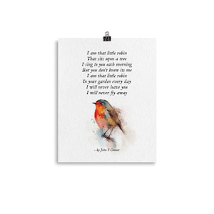 Robin Memorial Poem I Sympathy Gift I Bereavement Poem I Bereavement ...