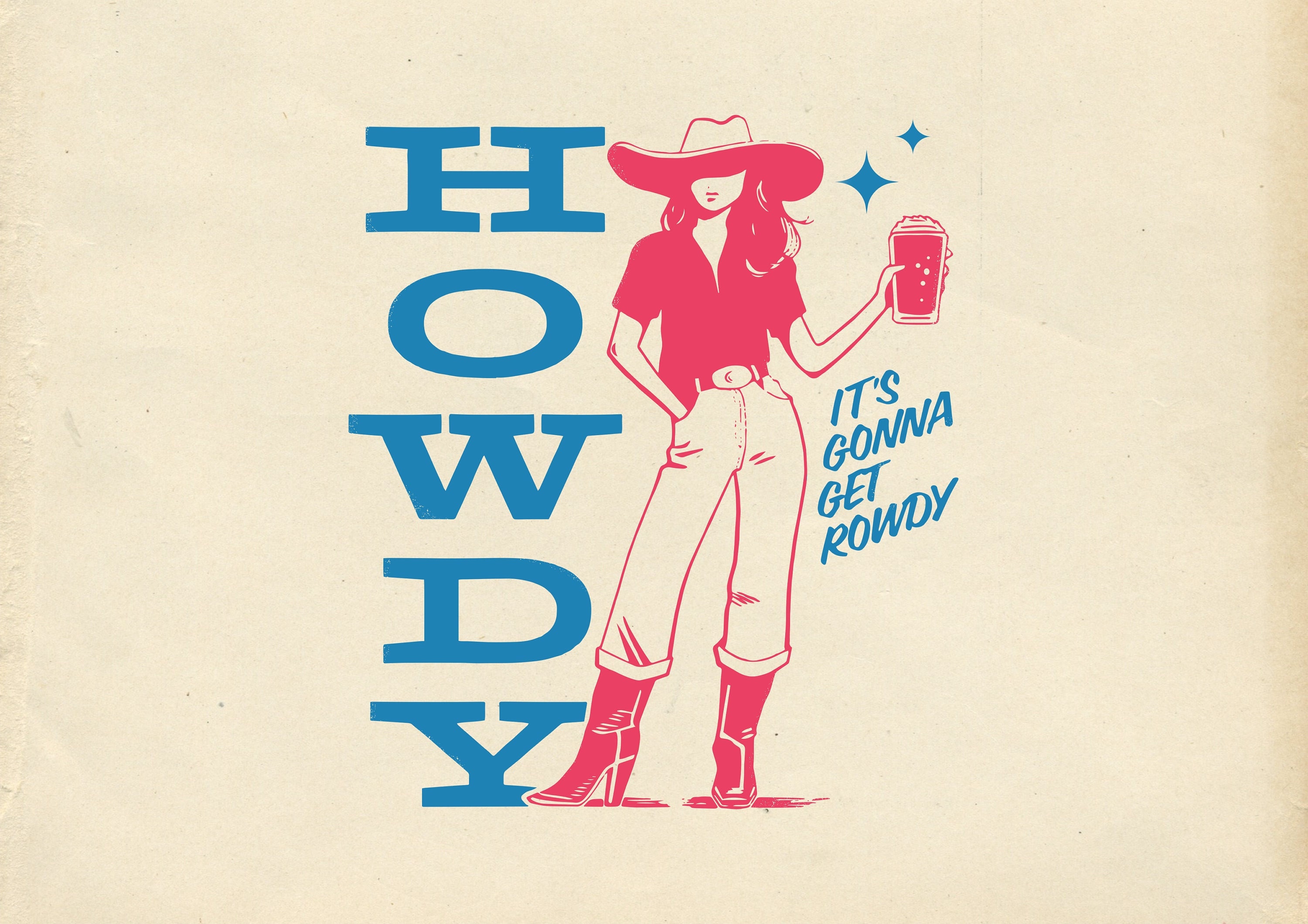 Howdy Let's Get Rowdy Cowgirl Png, Vintage Western, Vintage Shirt ...