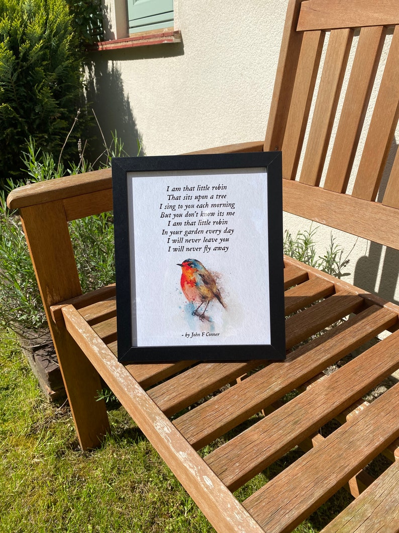Robin Memorial Poem I Sympathy Gift I Bereavement Poem I Bereavement ...