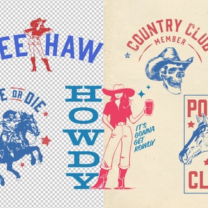 Ultimate Western Png Bundle, 5 Original Vintage Western Designs ...