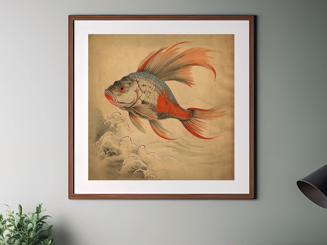 Vintage Japanese Fish Print | Japanese Art | Japanese Decor | Wall ...