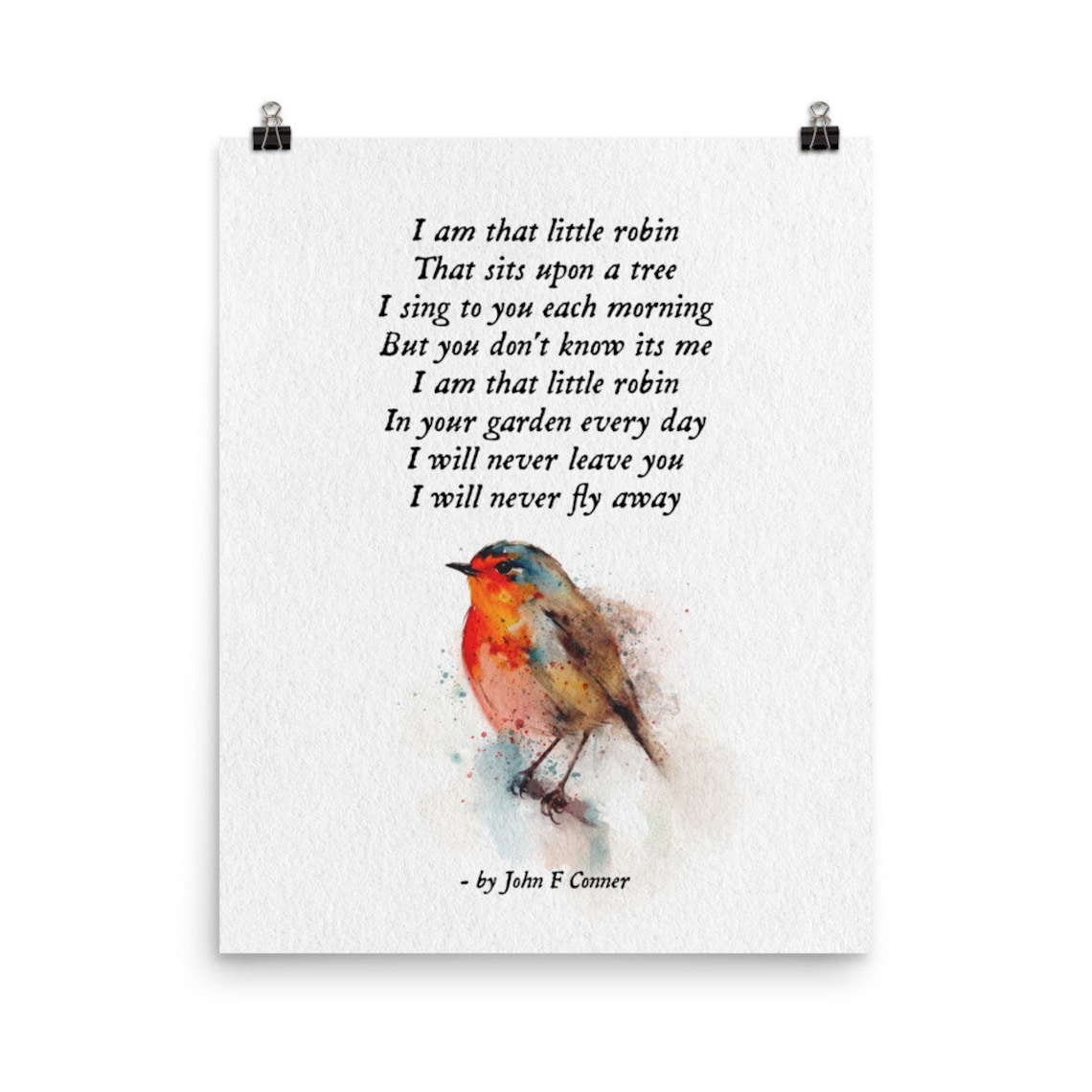 Robin Memorial Poem I Sympathy Gift I Bereavement Poem I Bereavement ...