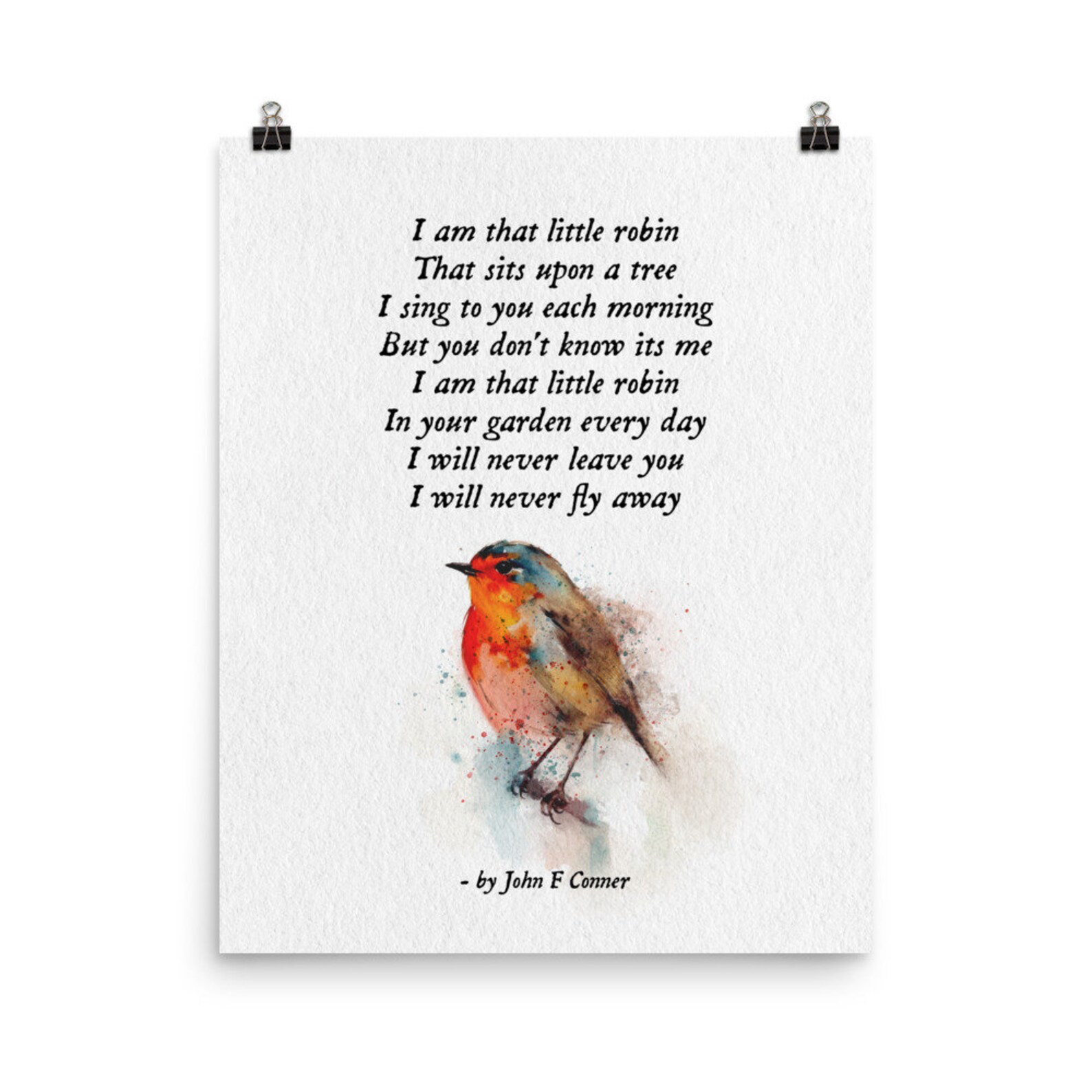 Robin Memorial Poem I Sympathy Gift I Bereavement Poem I Bereavement ...