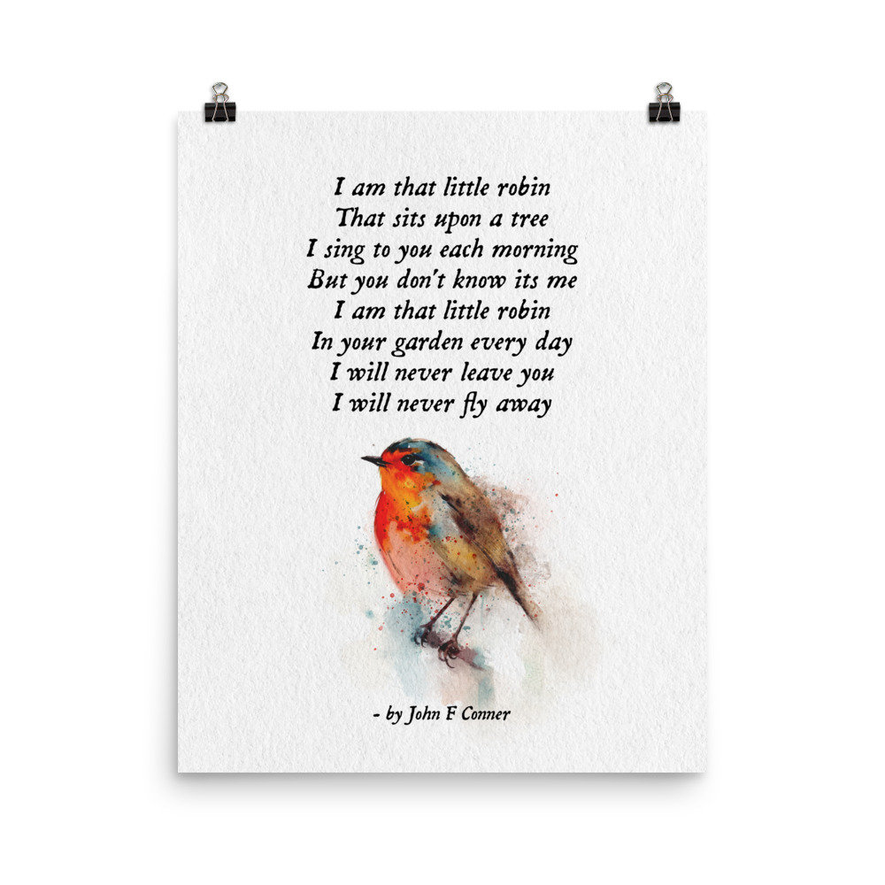 Robin Memorial Poem I Sympathy Gift I Bereavement Poem I Bereavement ...