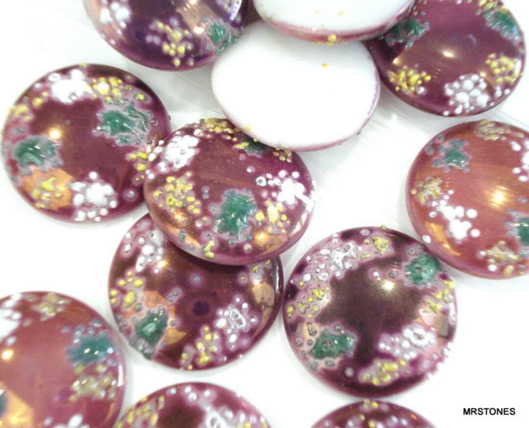 Vintage Dark Rose Raspberry Round Stones, Juliana Jewelry (2 Pc Lot) - Etsy