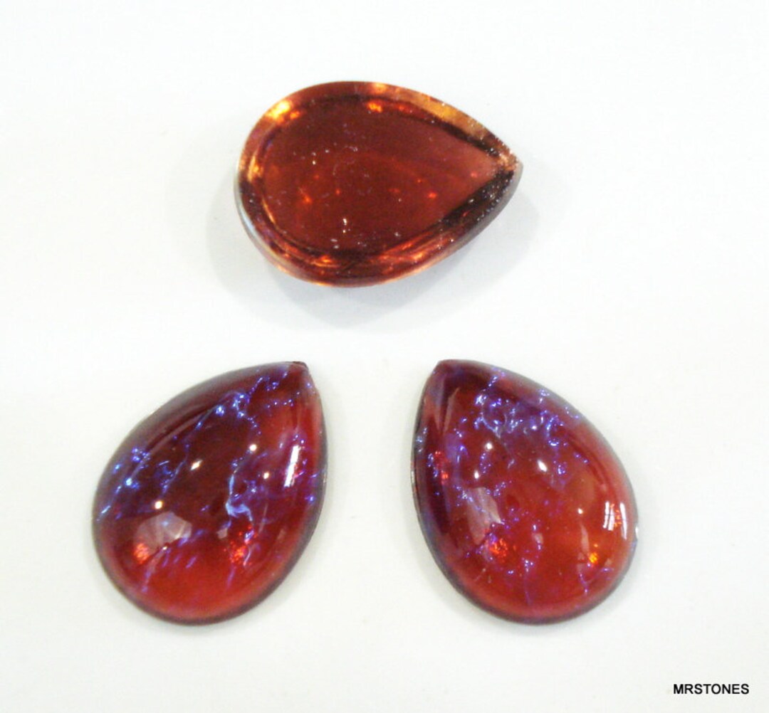 2 Pc Lot 18x13mm Mexican Opal Pear Pendeloque Cabochon Glass Stones - Etsy