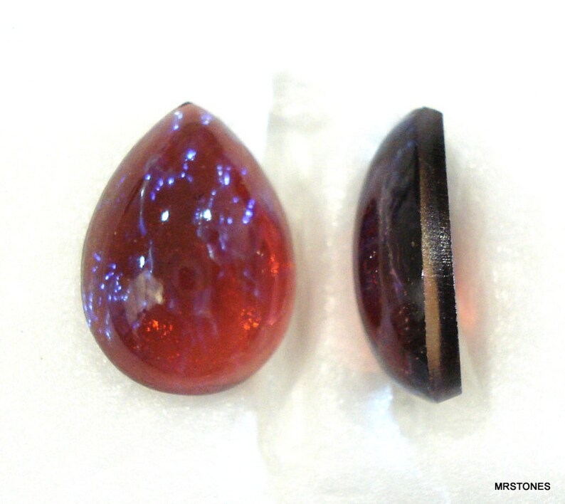2 Pc Lot 18x13mm Mexican Opal Pear Pendeloque Cabochon Glass Stones - Etsy