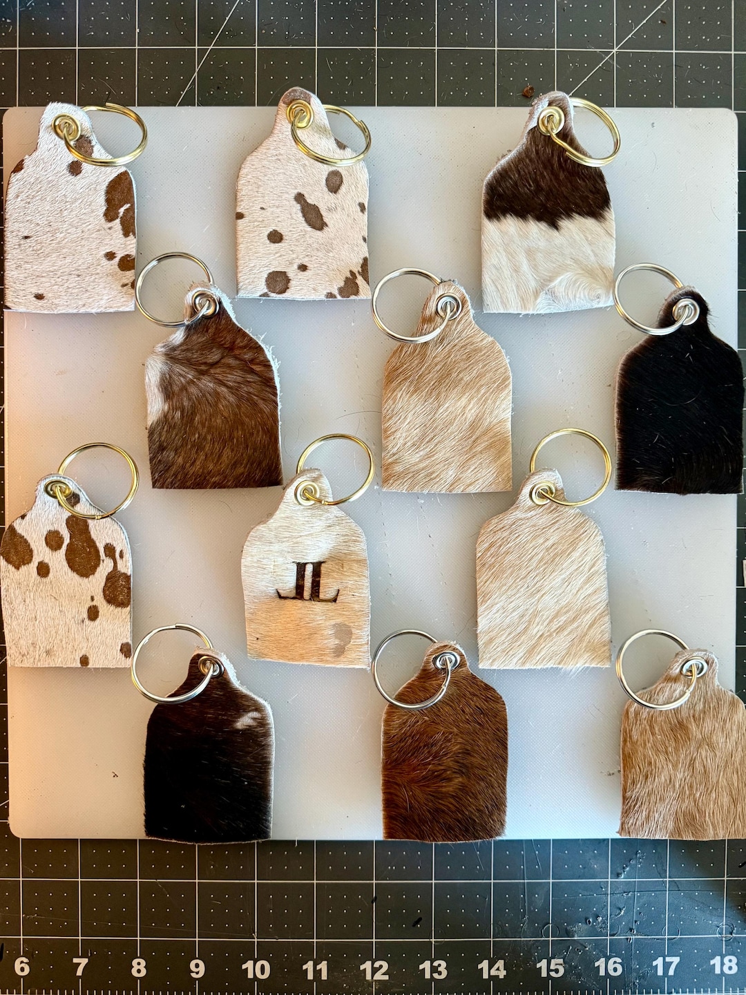 Leather Cow Tag Keychain, House Warming, New Home, New Car, Gifts - Etsy
