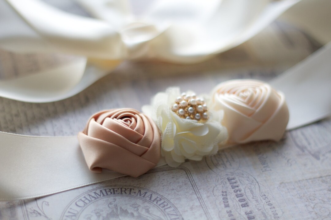KAYLA: Ivory Wedding Sash. Bridesmaid Sash. Fairytale Wedding. - Etsy