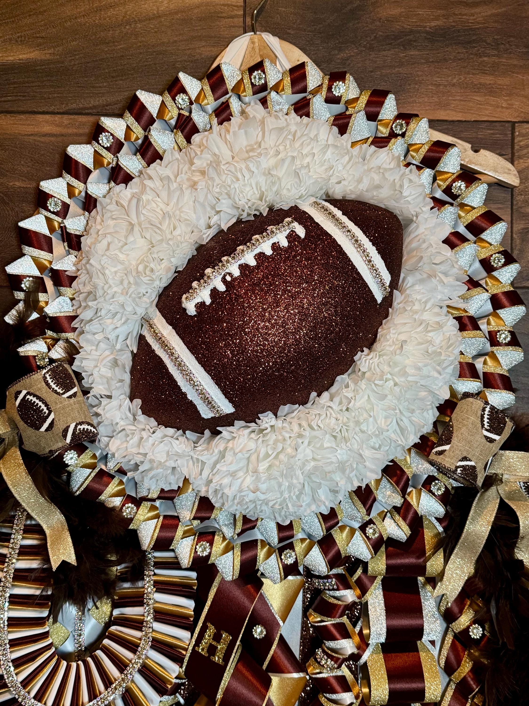 Football Shaped Mega Homecoming Mum, Custom Homecoming Mums, Spirit ...