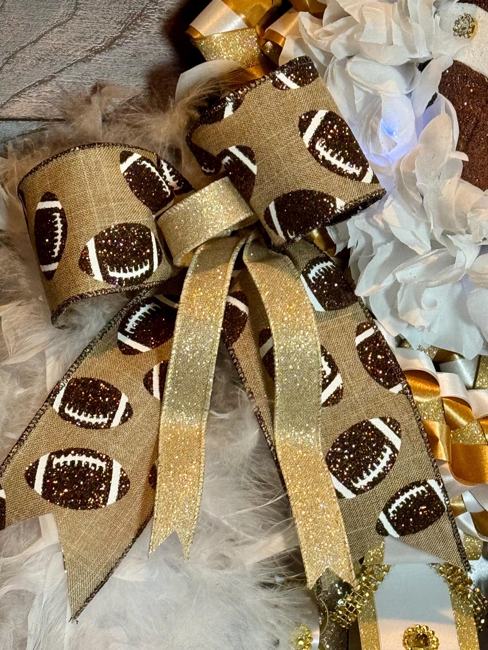 Football Shaped Mega Homecoming Mum, Custom Homecoming Mums, Spirit ...