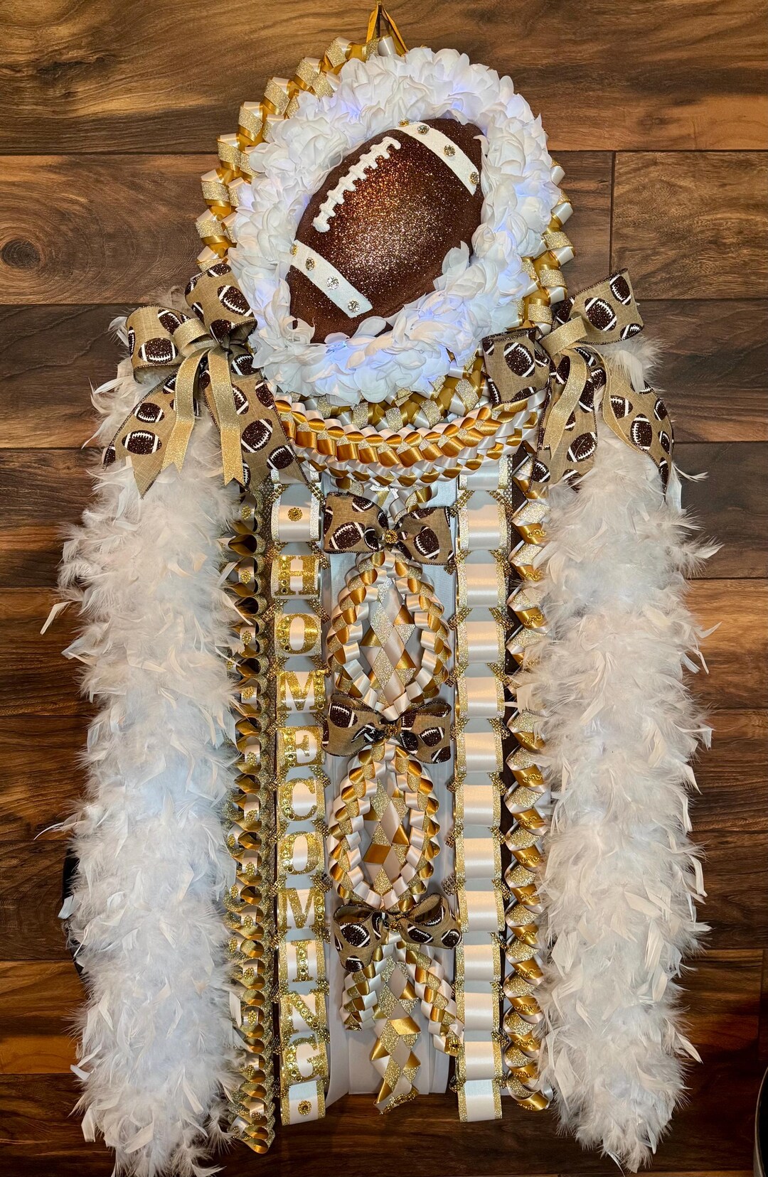 Football Shaped Mega Homecoming Mum, Custom Homecoming Mums, Spirit ...