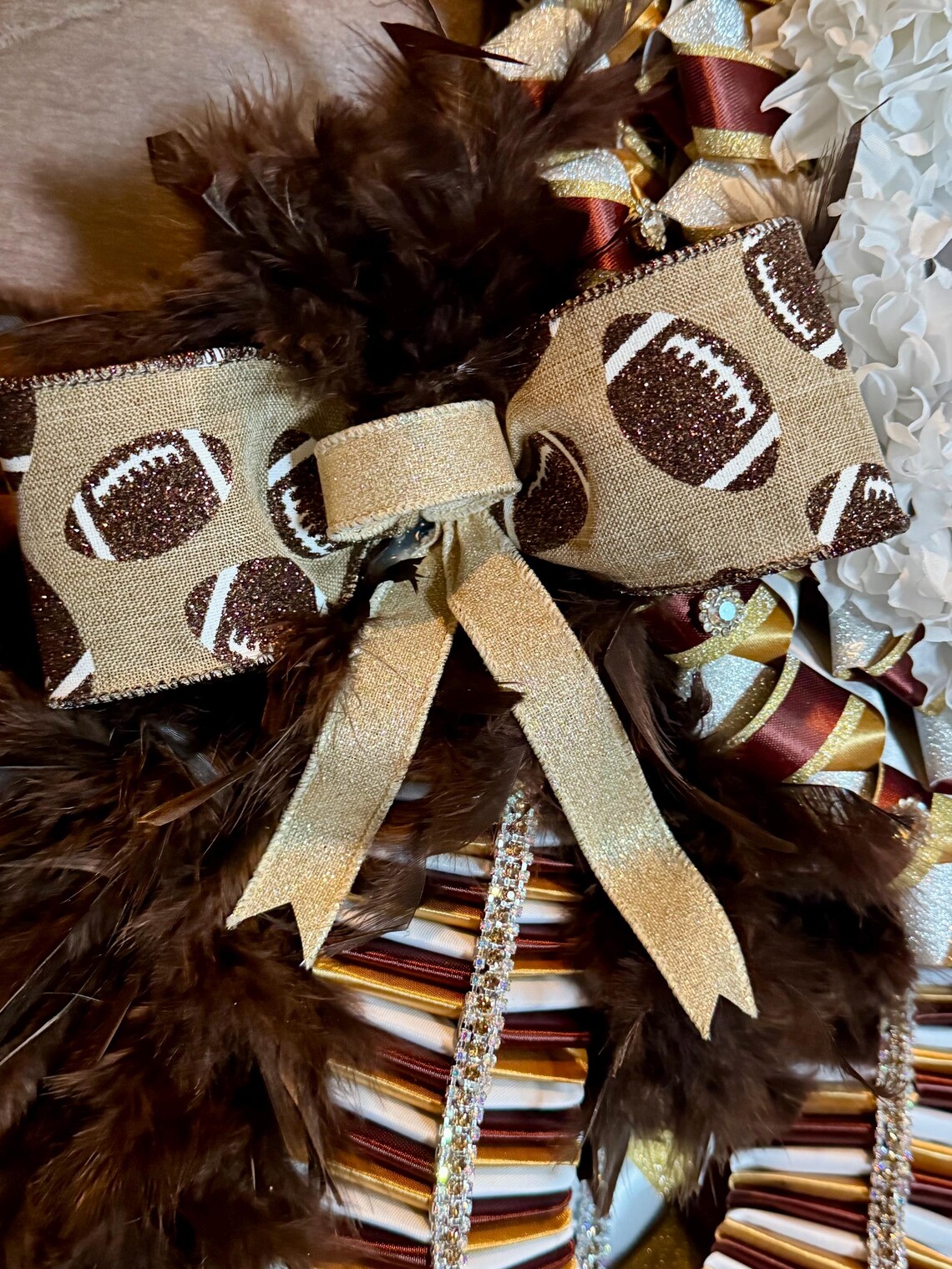 Football Shaped Mega Homecoming Mum, Custom Homecoming Mums, Spirit ...