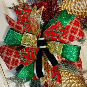 Traditional Christmas Corner Mirror Swags, Fireplace Mantle Decor ...