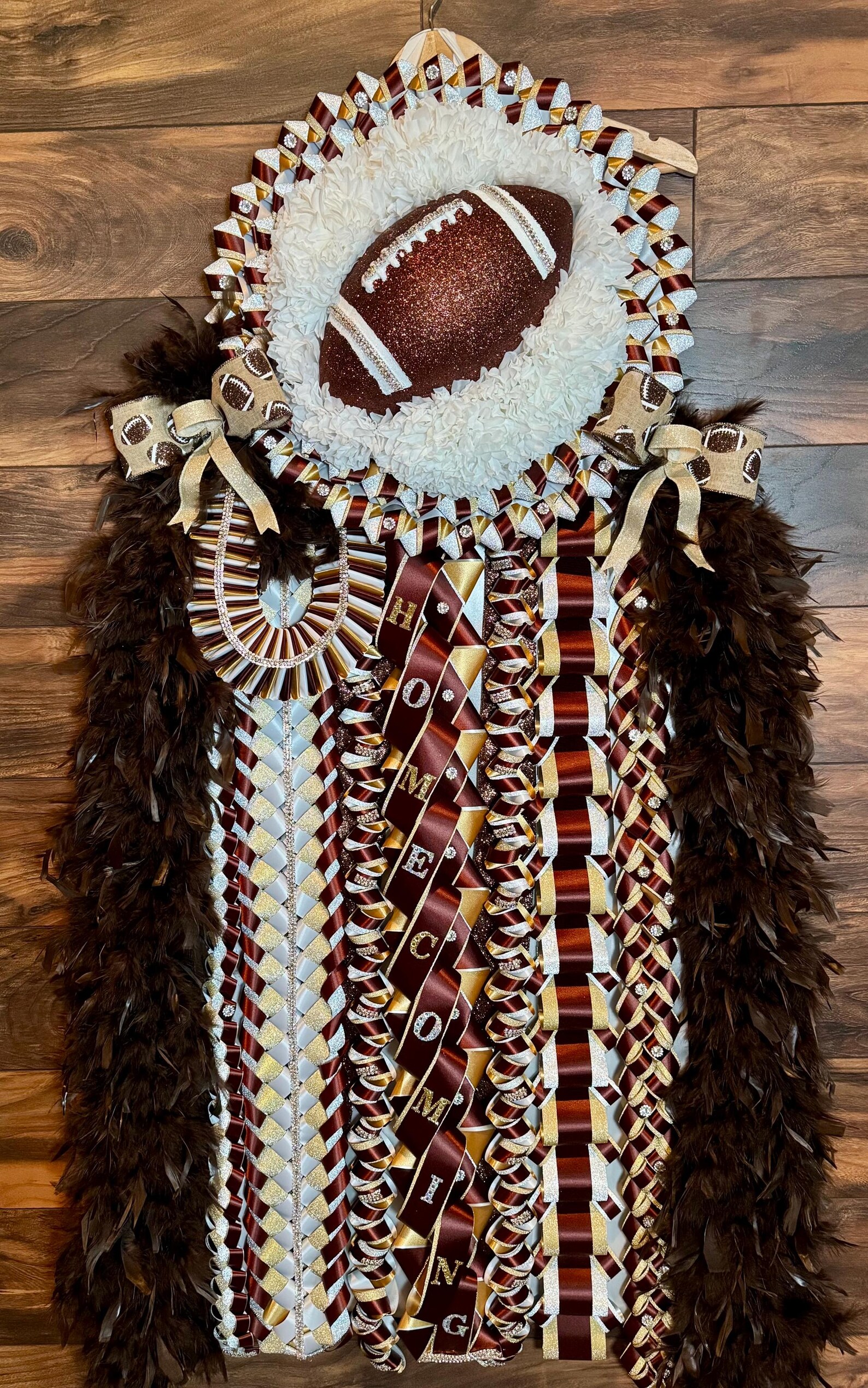 Football Shaped Mega Homecoming Mum, Custom Homecoming Mums, Spirit ...