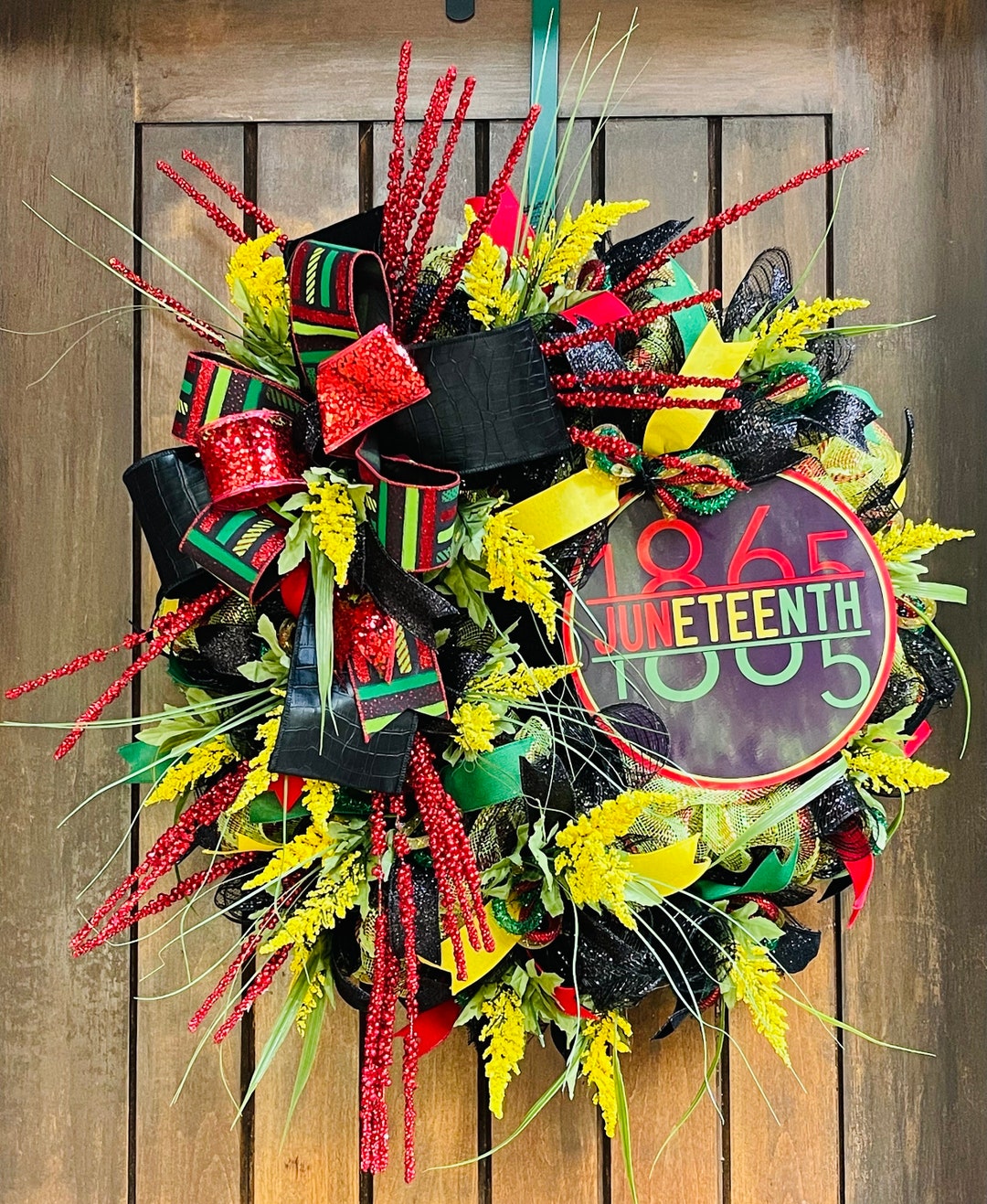 Juneteenth Decor, Black History Month Wreath, Freedom Wreath, 1865 ...