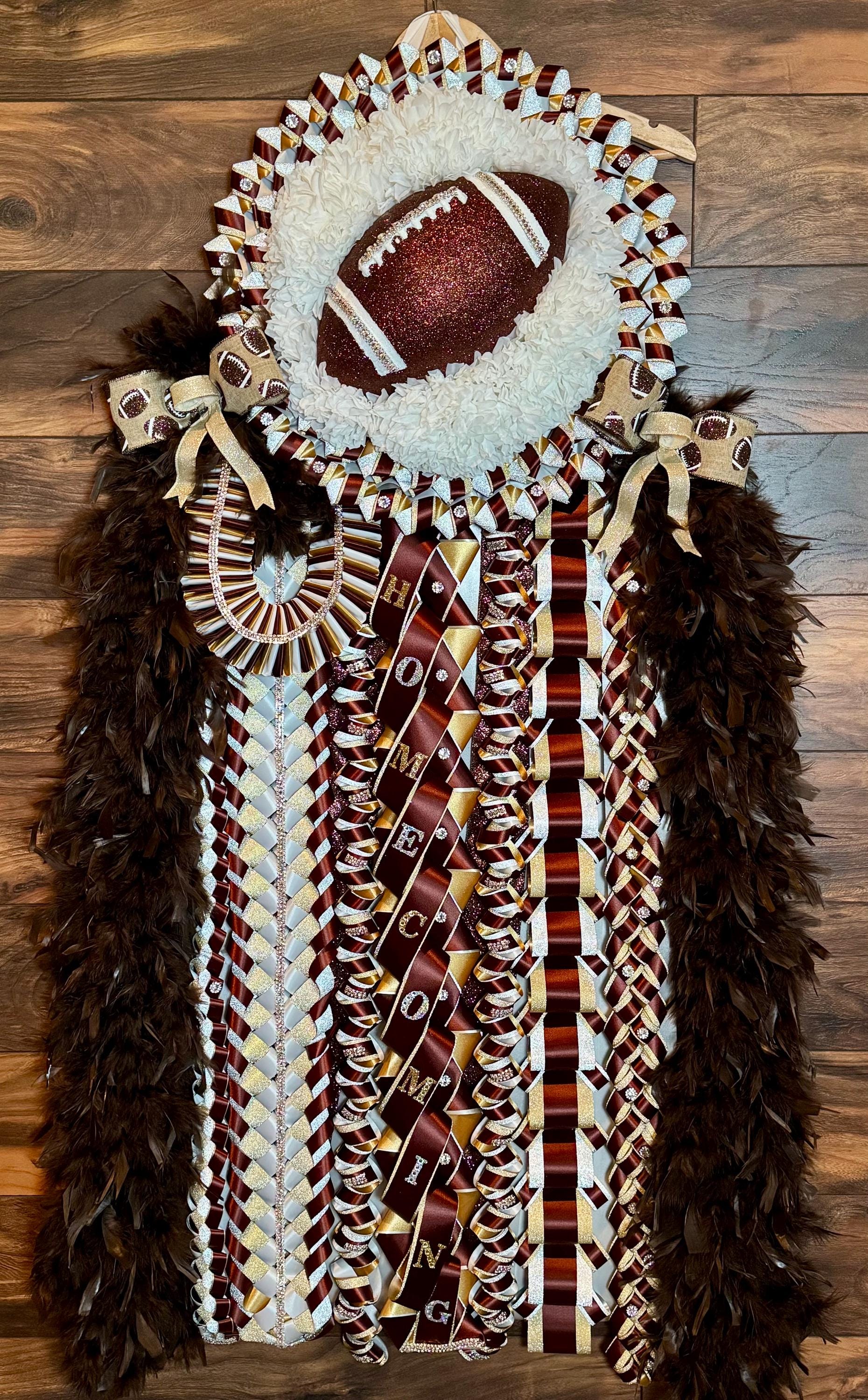 Football Shaped Mega Homecoming Mum, Custom Homecoming Mums, Spirit ...