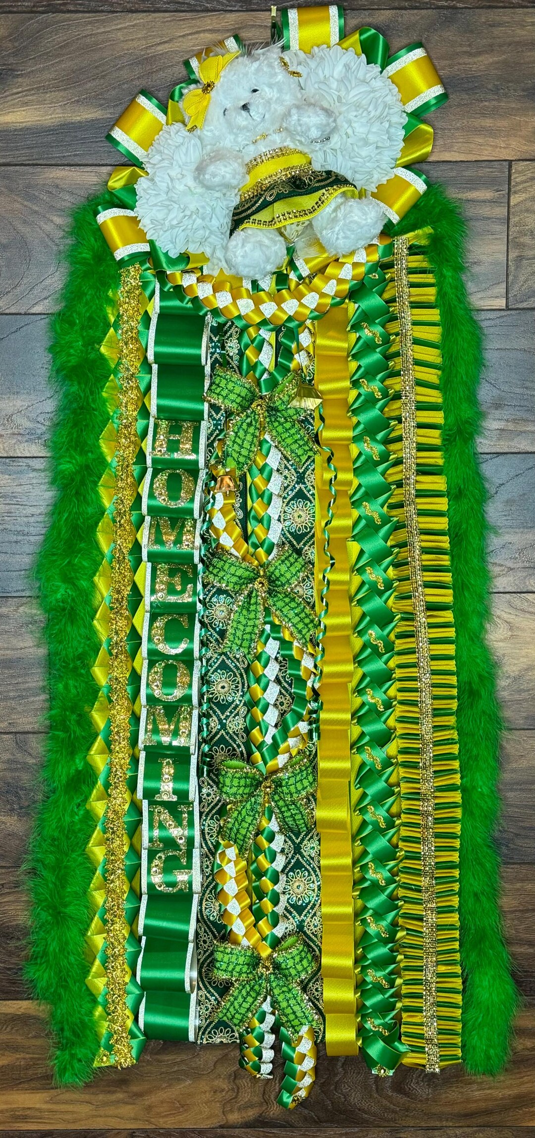 Double Deluxe Diagonal Mum, Custom Texas Homecoming Mums, Spirit Mums ...