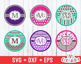 Monogram Frames svg monogram frames dxf monogram frame | Etsy