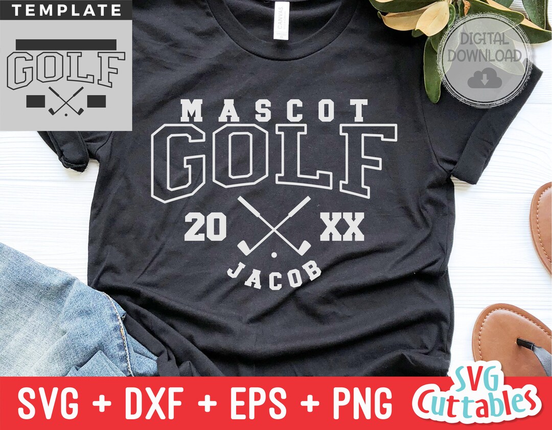 Golf Svg Cut File - Golf Team - Golf Template 001 - Svg - Eps - Dxf ...
