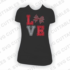 Cheer Bow Svg, Cheer Love Svg, Patterned Bow, Svg, Eps, and Dxf ...
