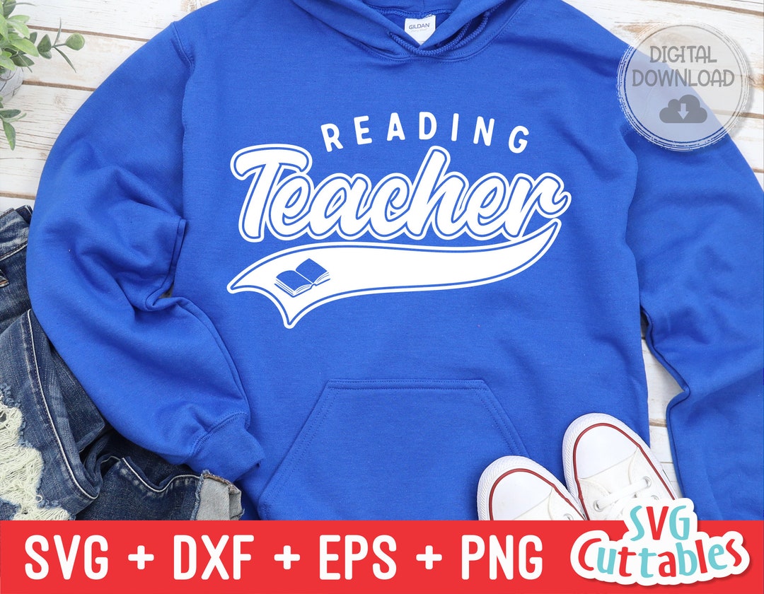 Reading Teacher Svg - Teacher Cut File - Occupation - Swoosh - Svg ...