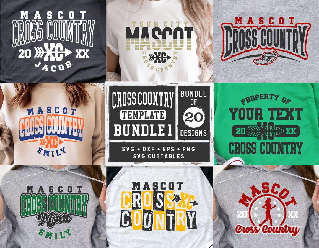 Cross Country Svg Cross Country Cut File Cross Country Template Bundle ...