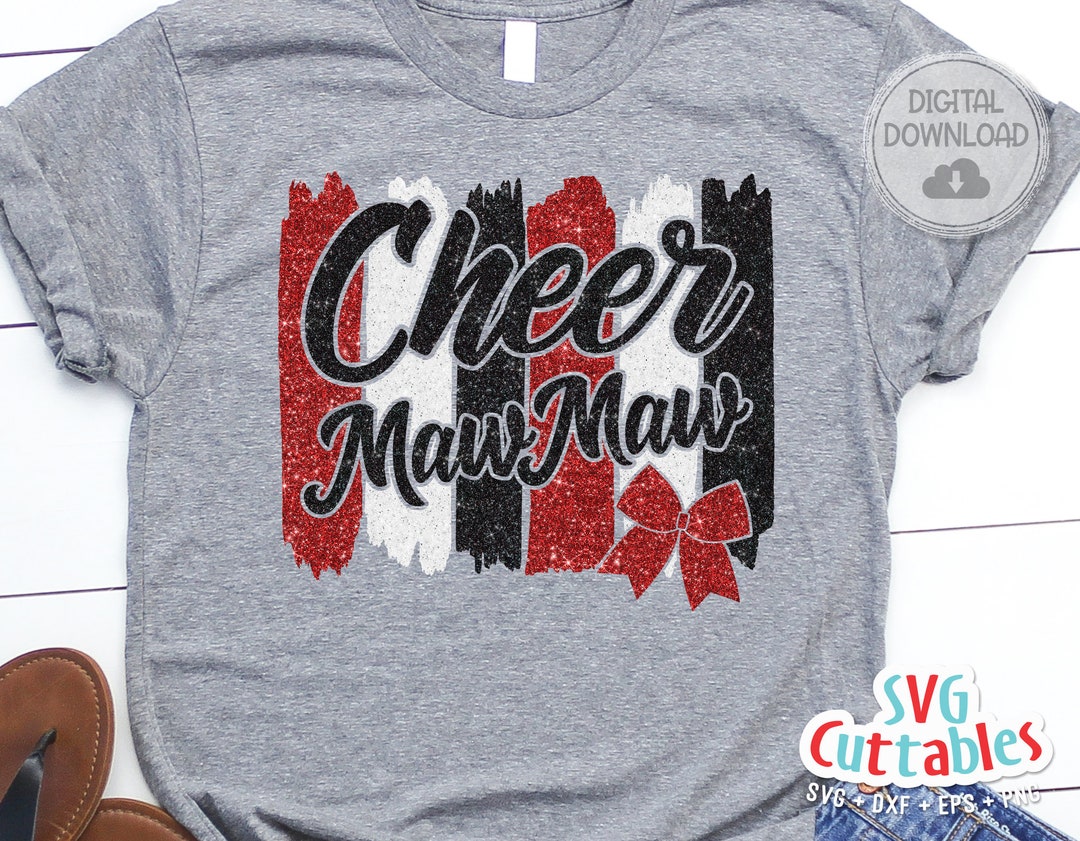 Cheer Mawmaw Svg - Cheer Cut File - Cheer Bow Svg - Dxf - Eps - Png ...