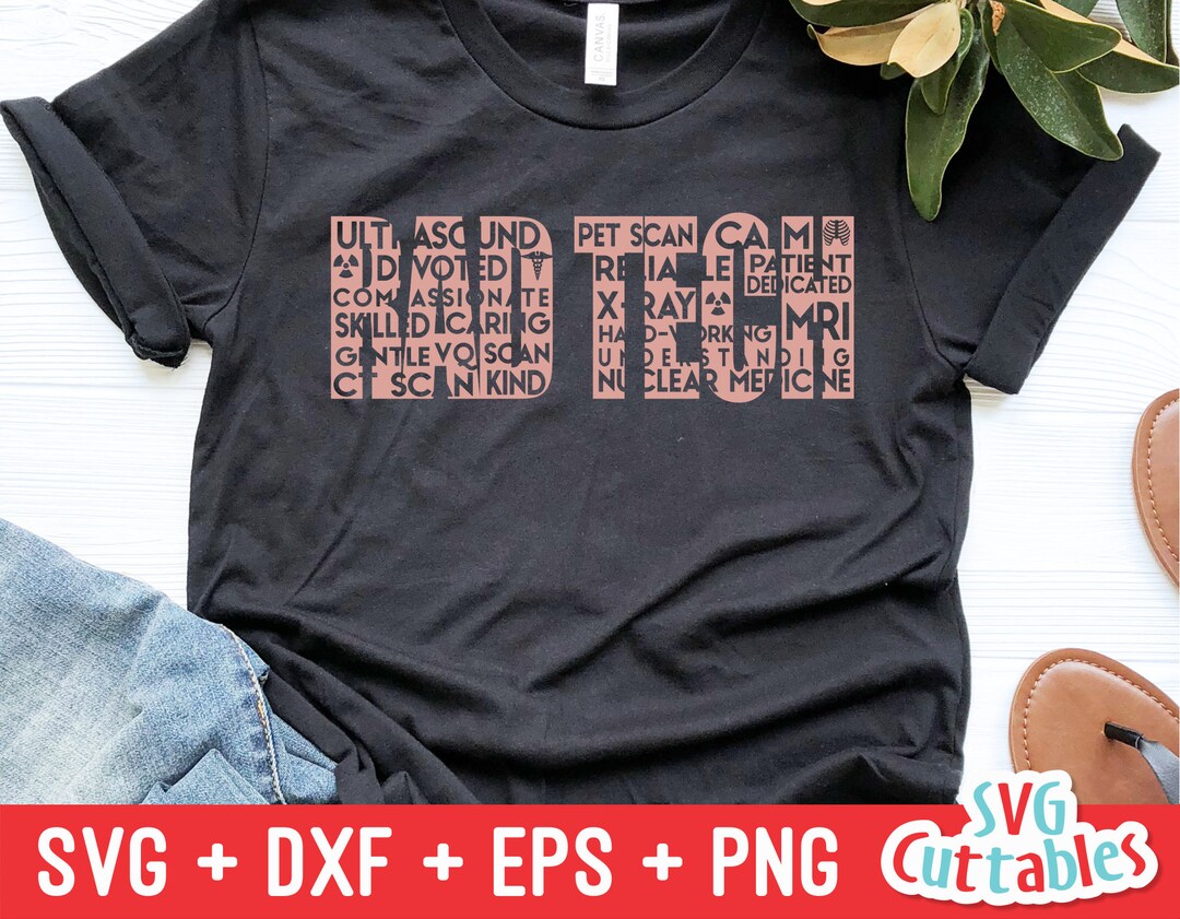 Rad Tech Word Art Svg - Radiology Technician Cut File - Word Art - Svg ...
