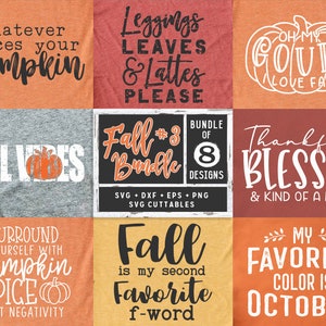 Fall Mini Bundle Svg - Dxf - Eps - Png - Fall - Autumn Bundle - Funny ...