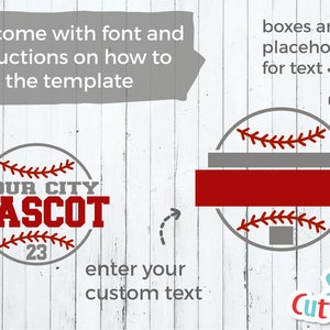 Split Baseball - Baseball Cut File - Softball - Template -team - Svg ...