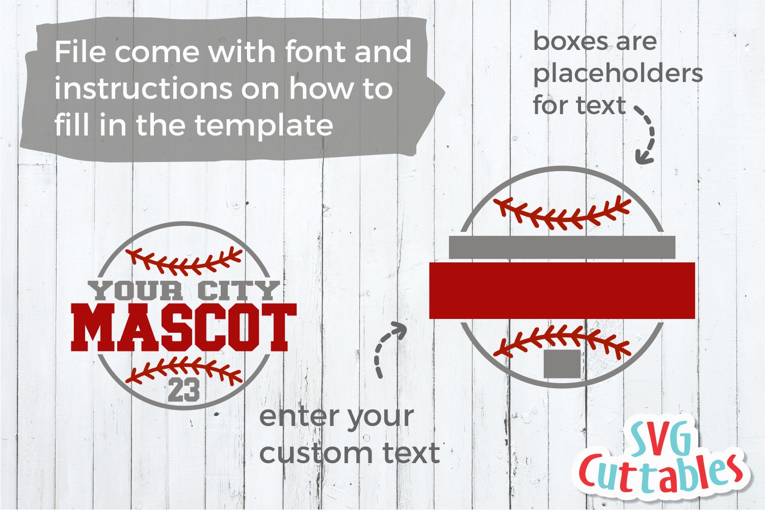 Split Baseball Baseball Cut File Softball Template team - Etsy