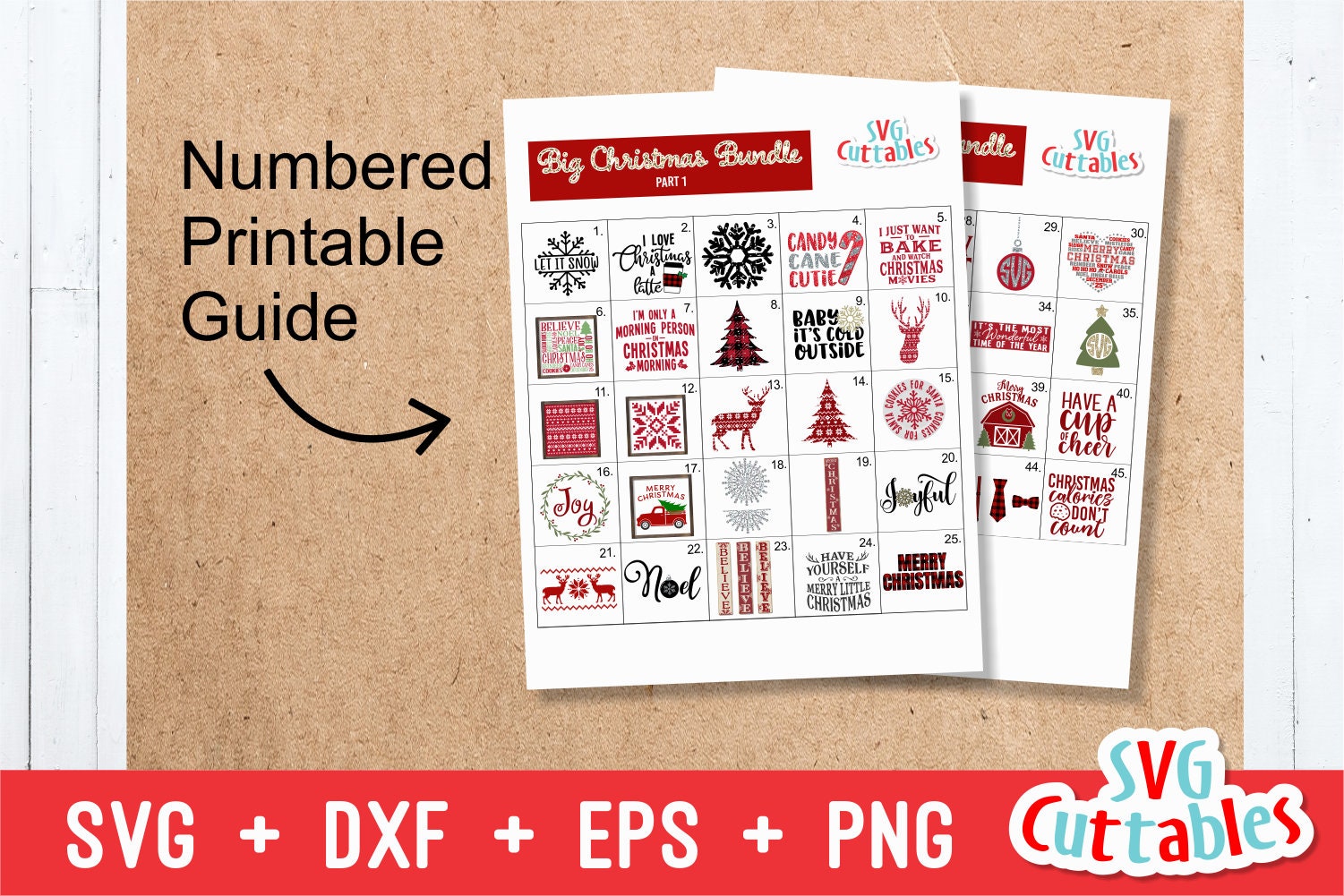 Big Christmas Bundle Svg - Christmas Svg - Cut File - SVG, DXF, EPS ...