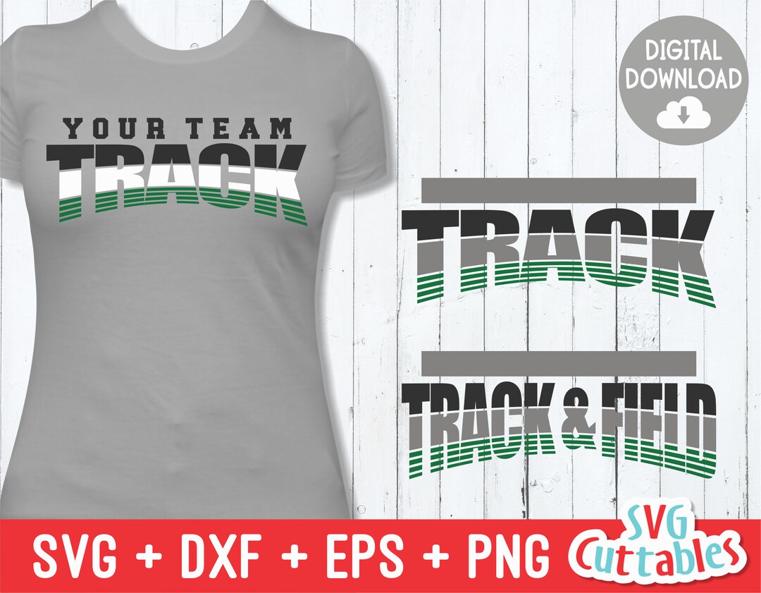 Track and Field Svg - Track and Field Template 004 - Track Cut File ...