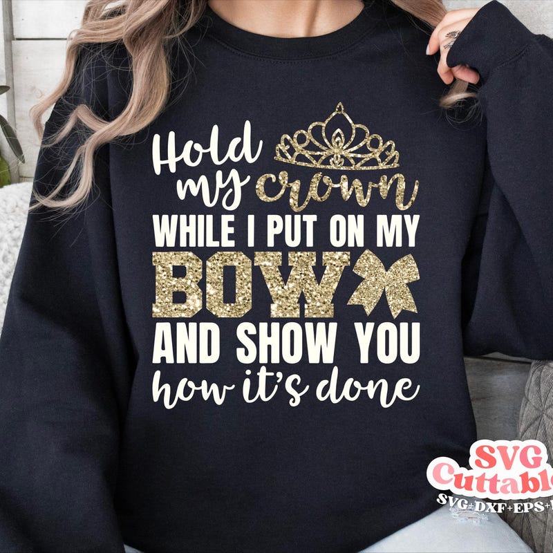 Cheer Bow Crown Svg - Etsy