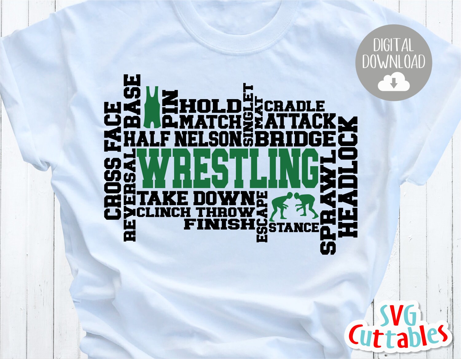 Wrestling Svg Wrestling Word Art SVG DXF EPS Wrestling Cut - Etsy