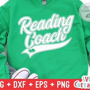 Reading Coach Svg - Reading Teacher - Occupation - Swoosh - Svg - Dxf ...