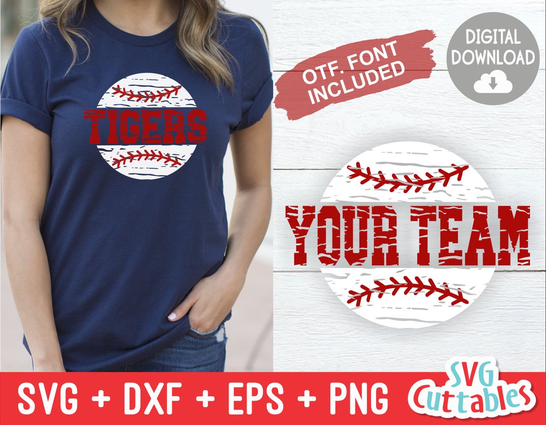 Split Baseball Svg - Split Softball Svg - Cut File - Distressed ...