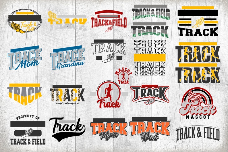 Track Svg Bundle - Track and Field Template Bundle - Track Cut File ...