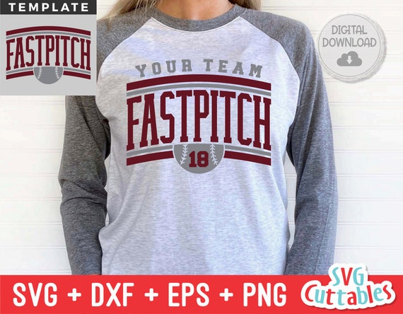 Fastpitch Svg Fastpitch Template Svg Eps Dxf Png | Etsy