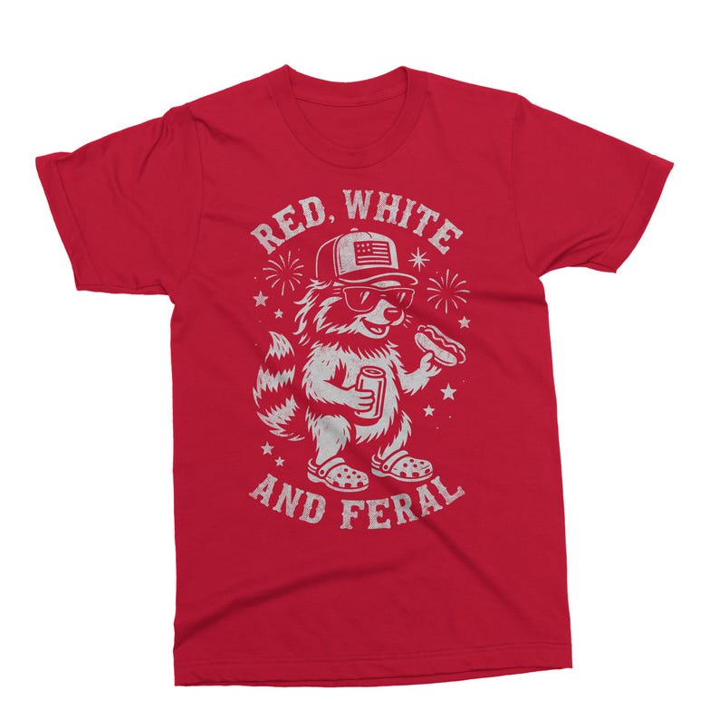 Red White and Feral Svg - Patriotic Cut File - 4th of July - Funny ...