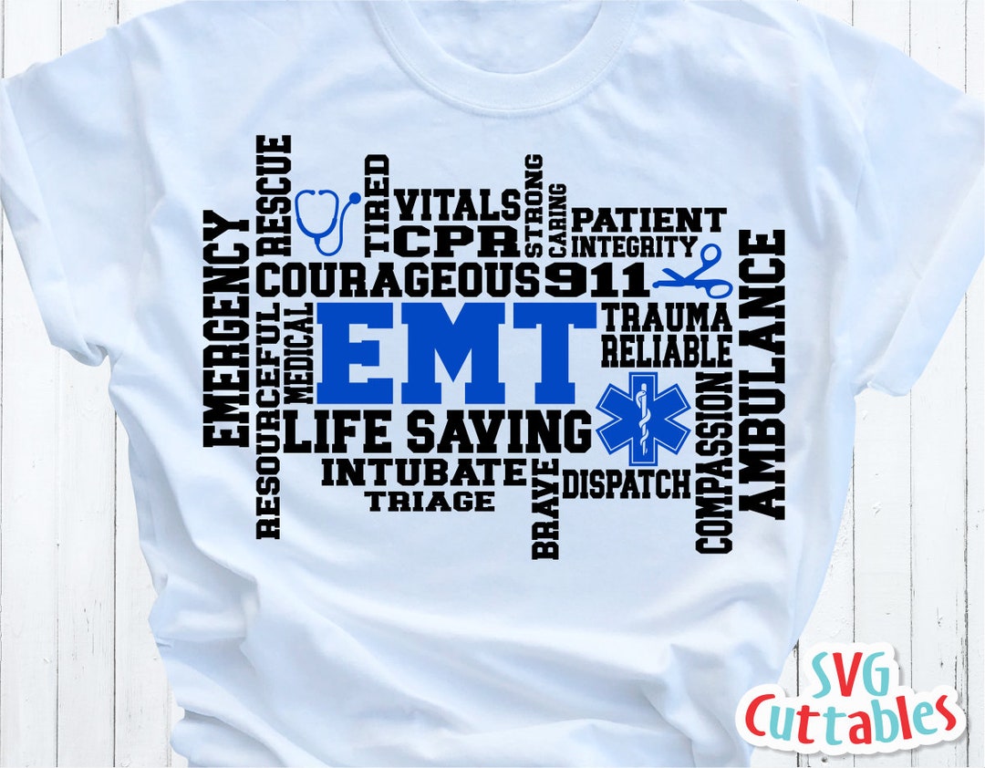 EMT Svg - Emergency Medical Technician - Svg - Eps - Dxf - Png - Word ...