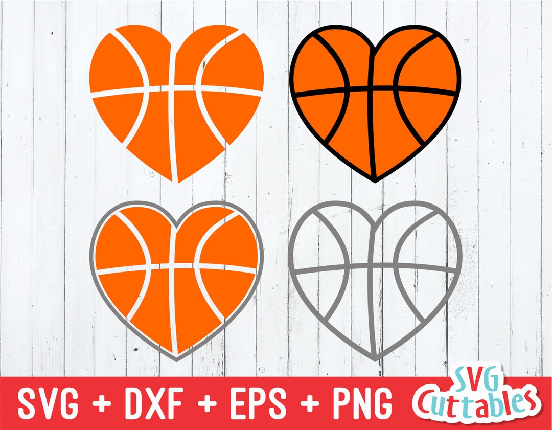 Basketball Heart Svg, Basketball Svg, Dxf, Eps, Basketball Heart ...