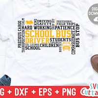 3D BUS DRIVER Svg - 3D TEACHER Svg - Shadow Box Svg - for Cricut - for ...